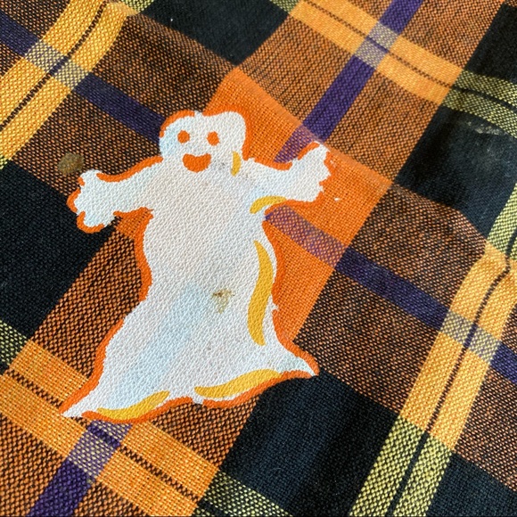 Dining | Vintage Style Halloween Tablecloth Plaid Ghost | Poshmark